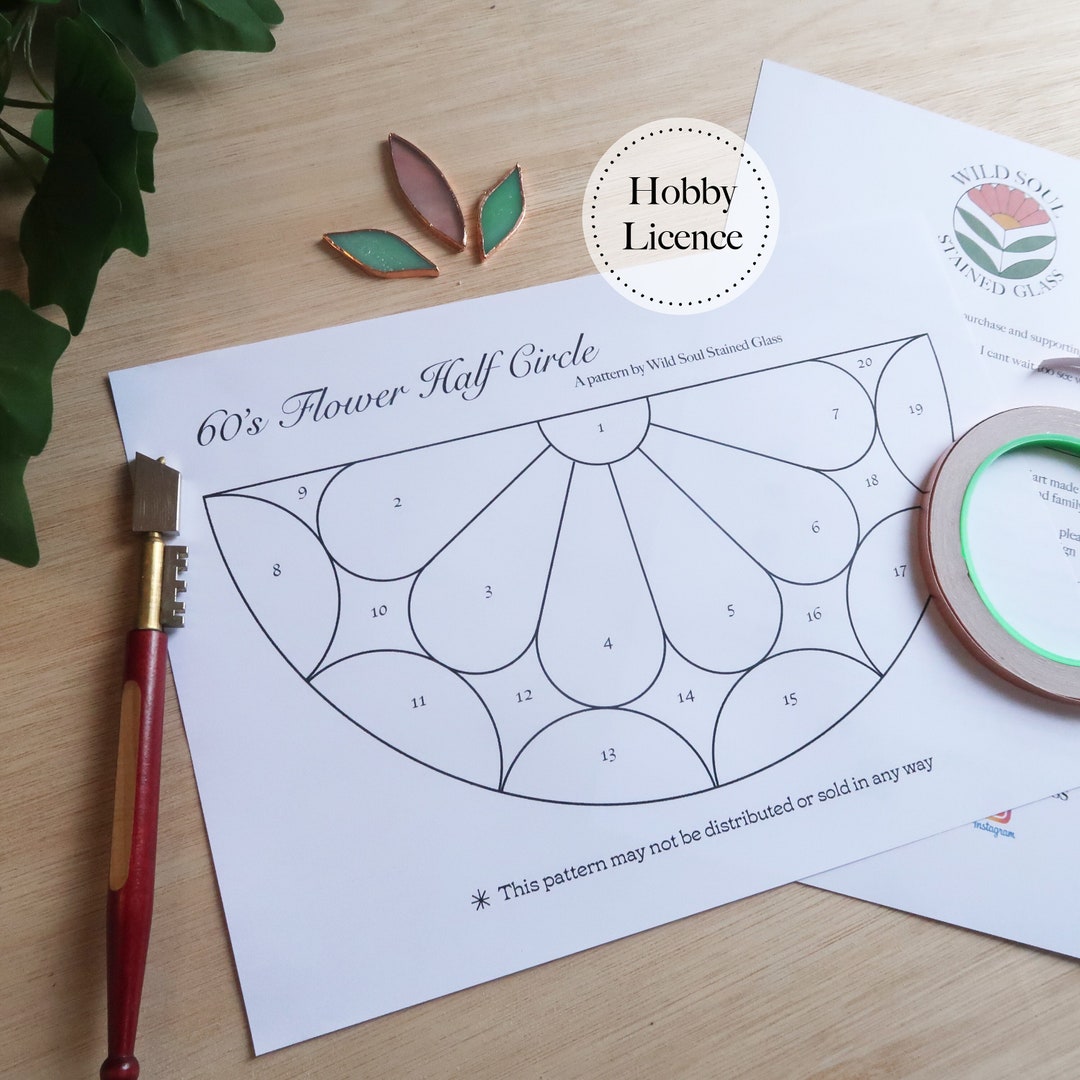 Flower Stained Glass Pattern, Stained Glass Patterns, Digital Download ...