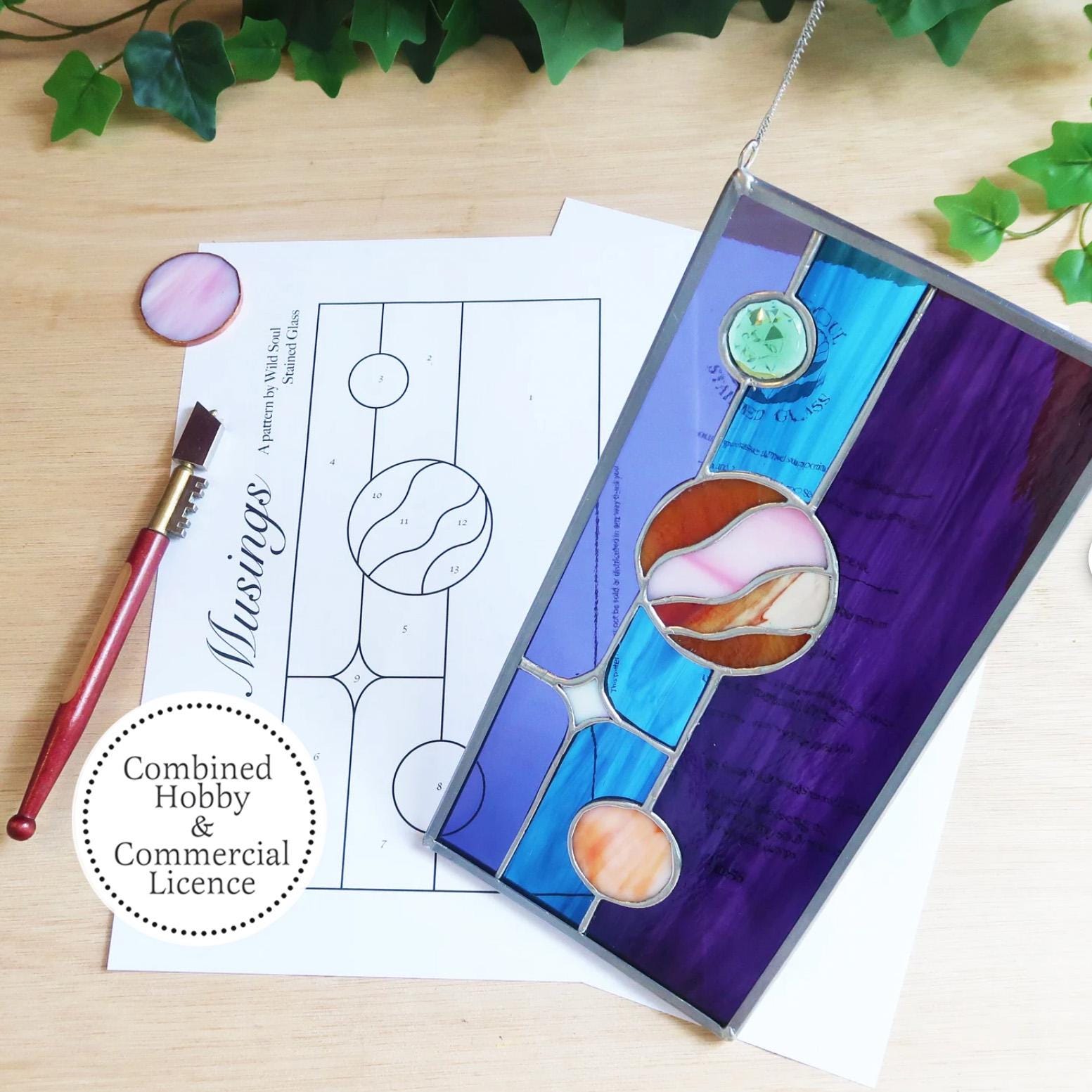 Space Planets Stained Glass Pattern, Beginner Stained Glass Pattern ...