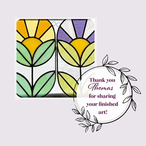 Sun Ray Plant Stained Glass Pattern, Beginner Stained Glass Patterns ...