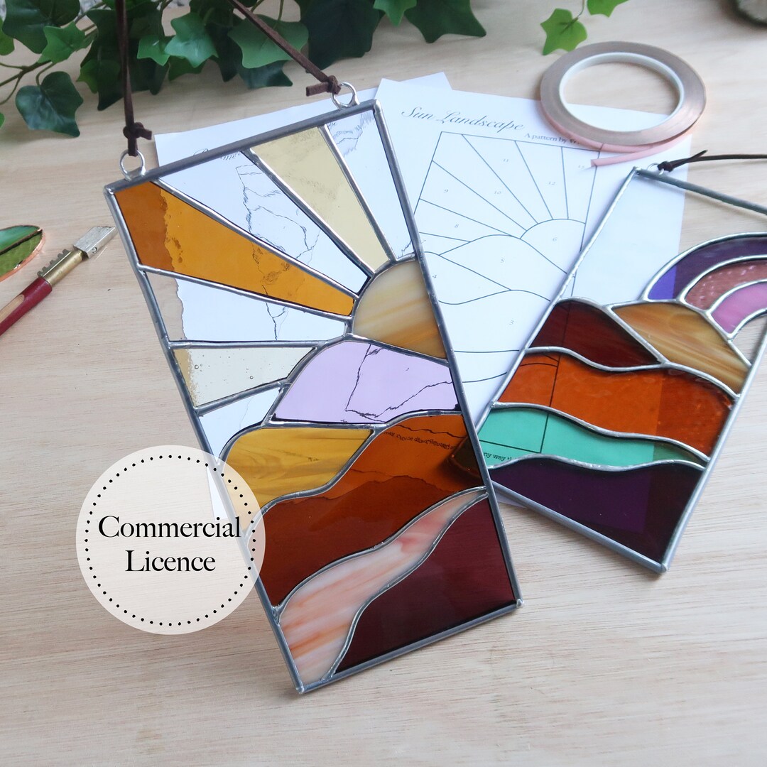 Multipack Sun & Rainbow Stained Glass Pattern, Stained Glass Patterns ...