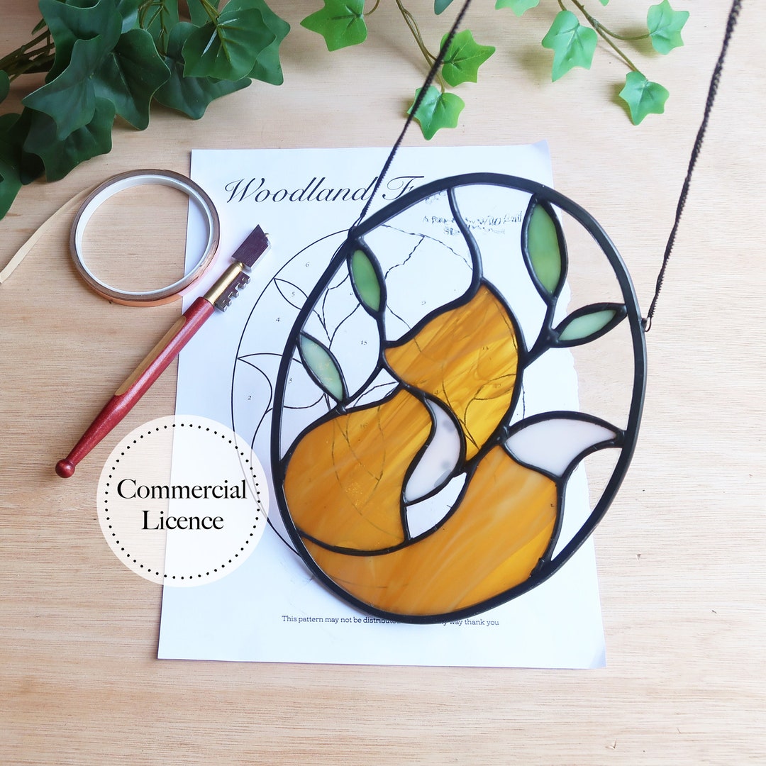 Fox Stained Glass Pattern, Stained Glass Patterns, Digital Download ...