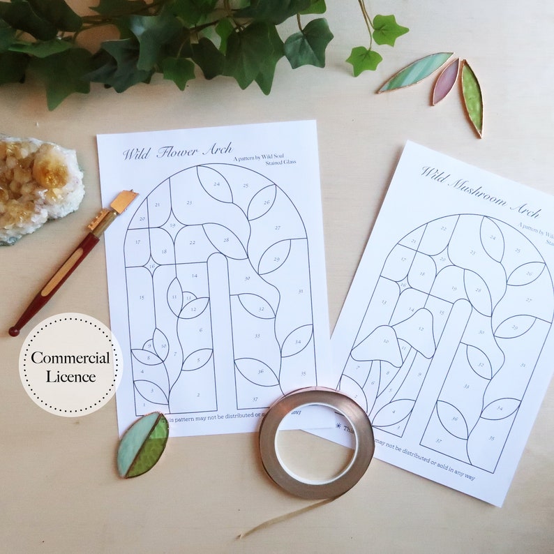 MULTIPACK X 2 Arch Stained Glass Pattern Stained Glass - Etsy