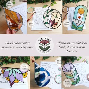 Sun Ray Plant Stained Glass Pattern, Stained Glass Patterns, Digital ...