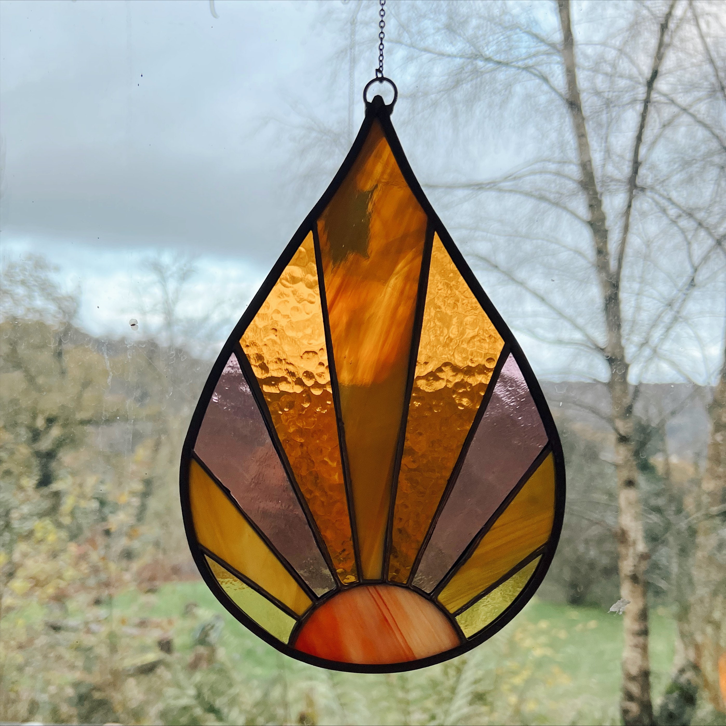 Sun Ray Drop Stained Glass Pattern, Beginner Stained Glass Patterns ...
