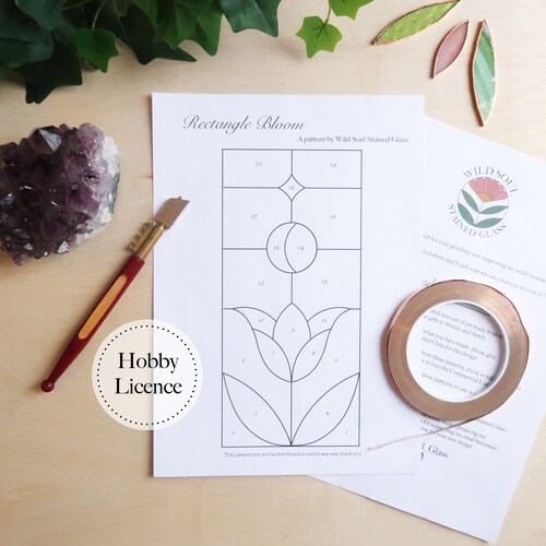 Moon Lotus Flower Stained Glass Pattern Stained Glass - Etsy