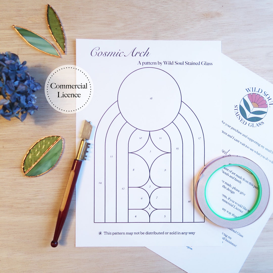 Cosmic Arch Stained Glass Pattern Stained Glass Patterns - Etsy