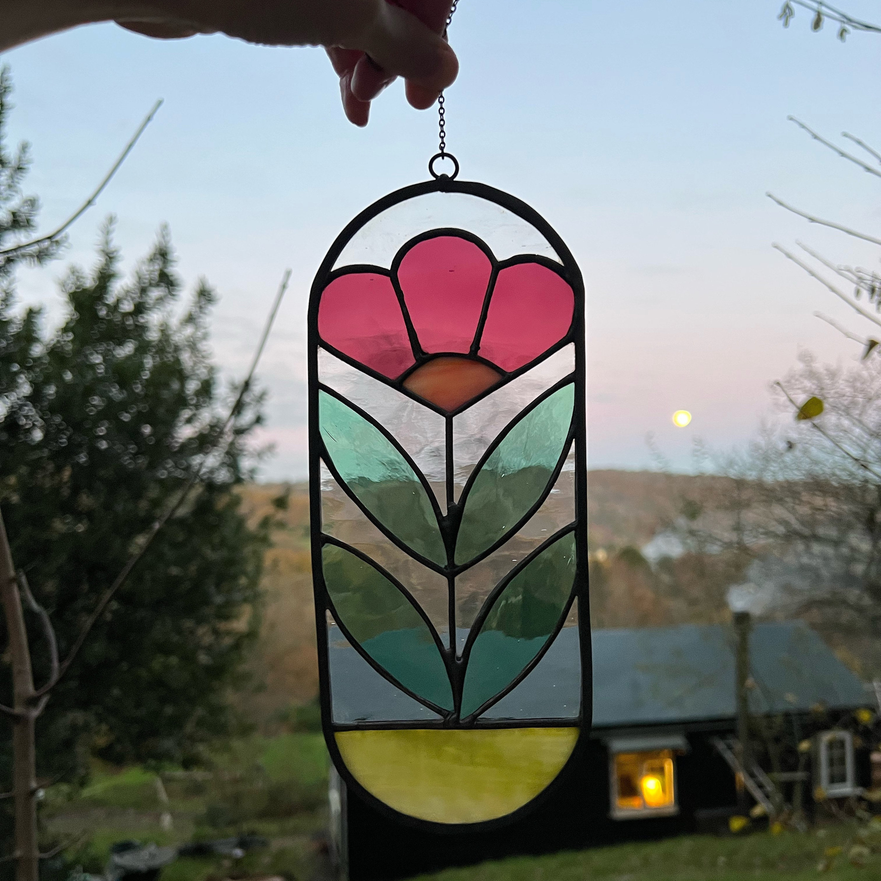 Botanical Stained Glass Pattern Stained Glass Patterns - Etsy UK