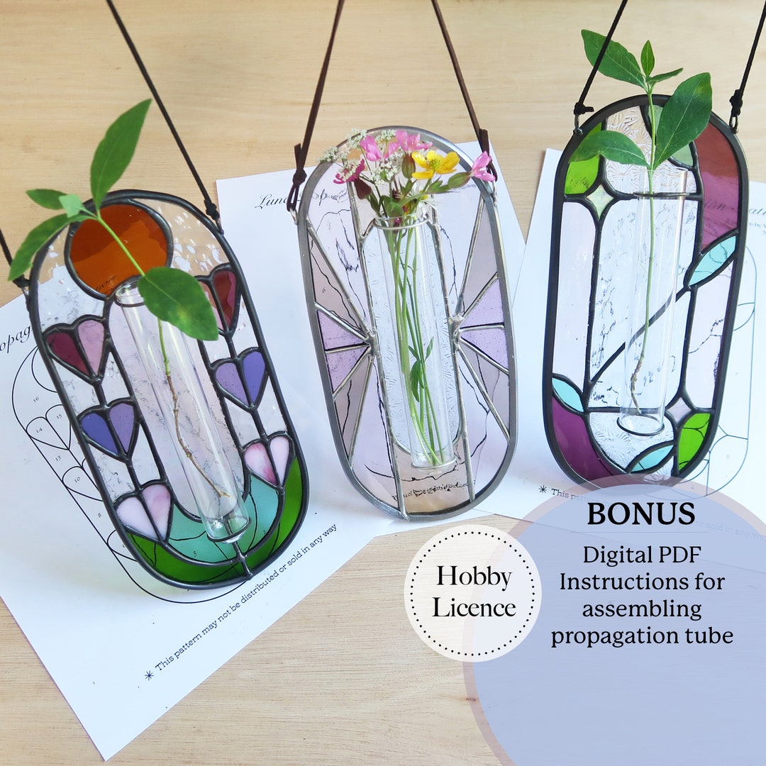 Stained Glass Propagation Station Pattern: DIY Home Decor (PDF Download ...