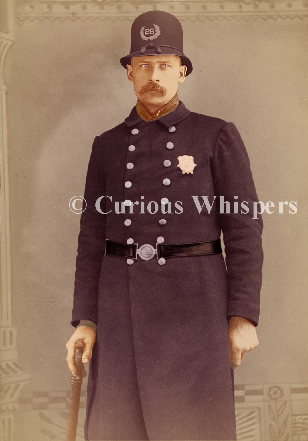 1870s New York Police Officer - Greeting Card - Etsy