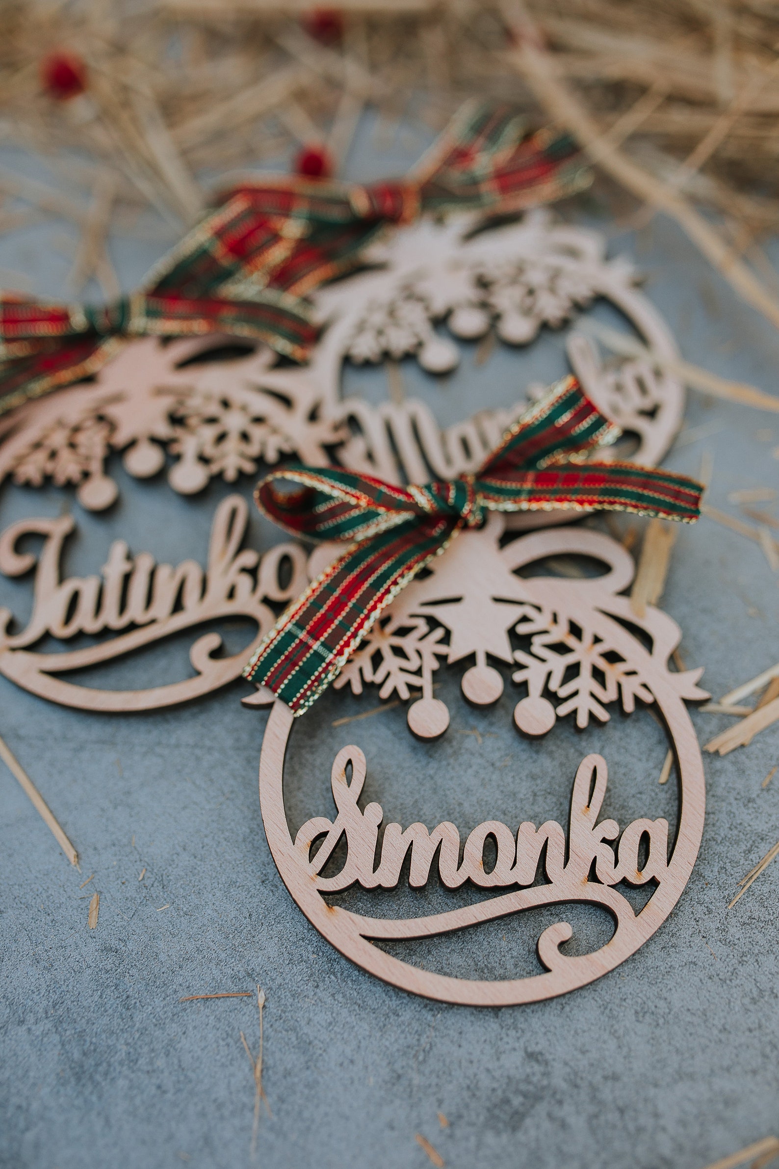 Custom Christmas Baubles With Name, CHRISTMAS Gift Tags, Laser Cut Wood ...