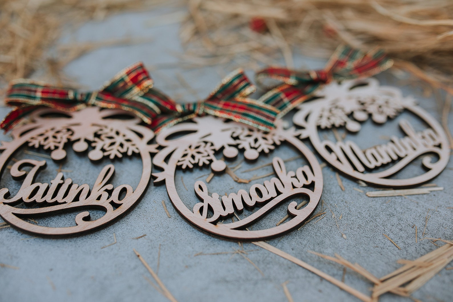 Custom Christmas Baubles With Name, CHRISTMAS Gift Tags, Laser Cut Wood ...