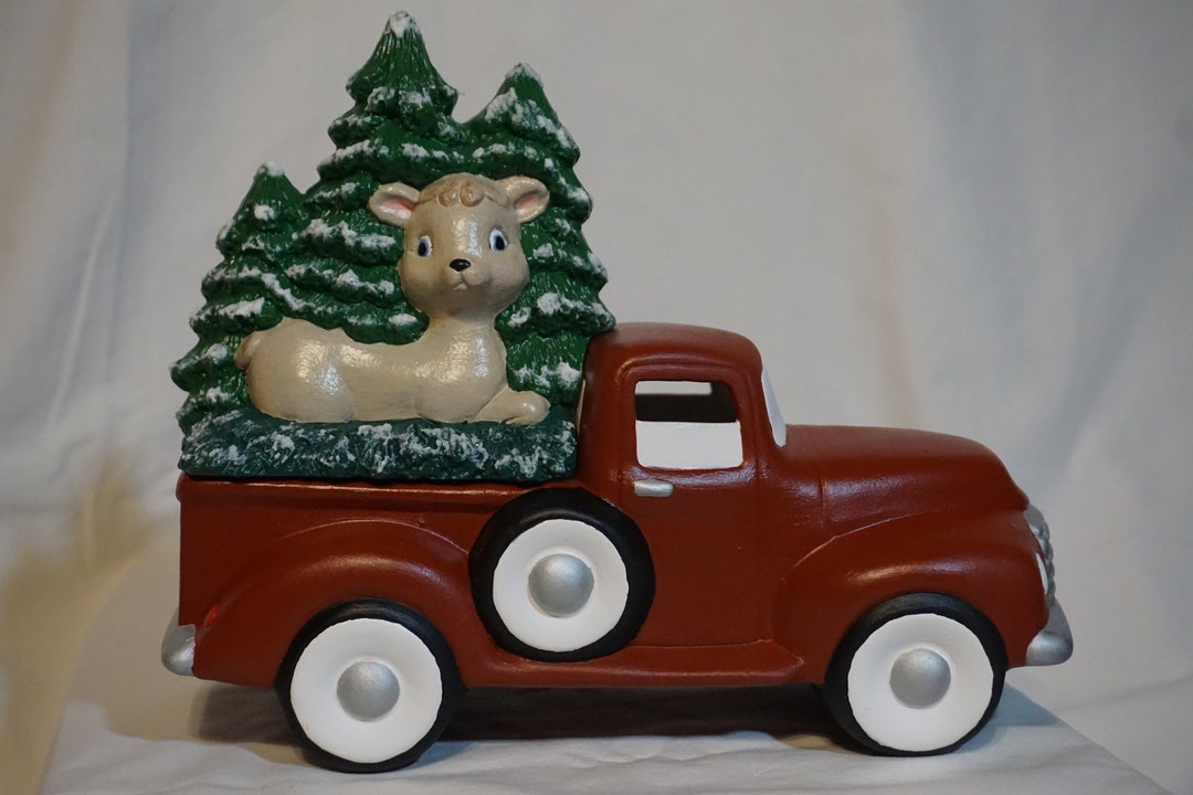 Snowy Morning - Deer With Trees Truck Insert, Interchangeable Truck ...