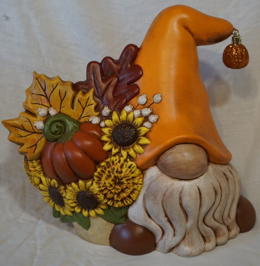 Fall Gnome - Lighted, Home Decor, Fall Decor, Harvest Decor, Hand ...