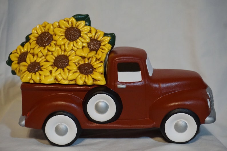 Sunflower Truck Insert, Interchangeable Truck Insert, Summer Decor ...