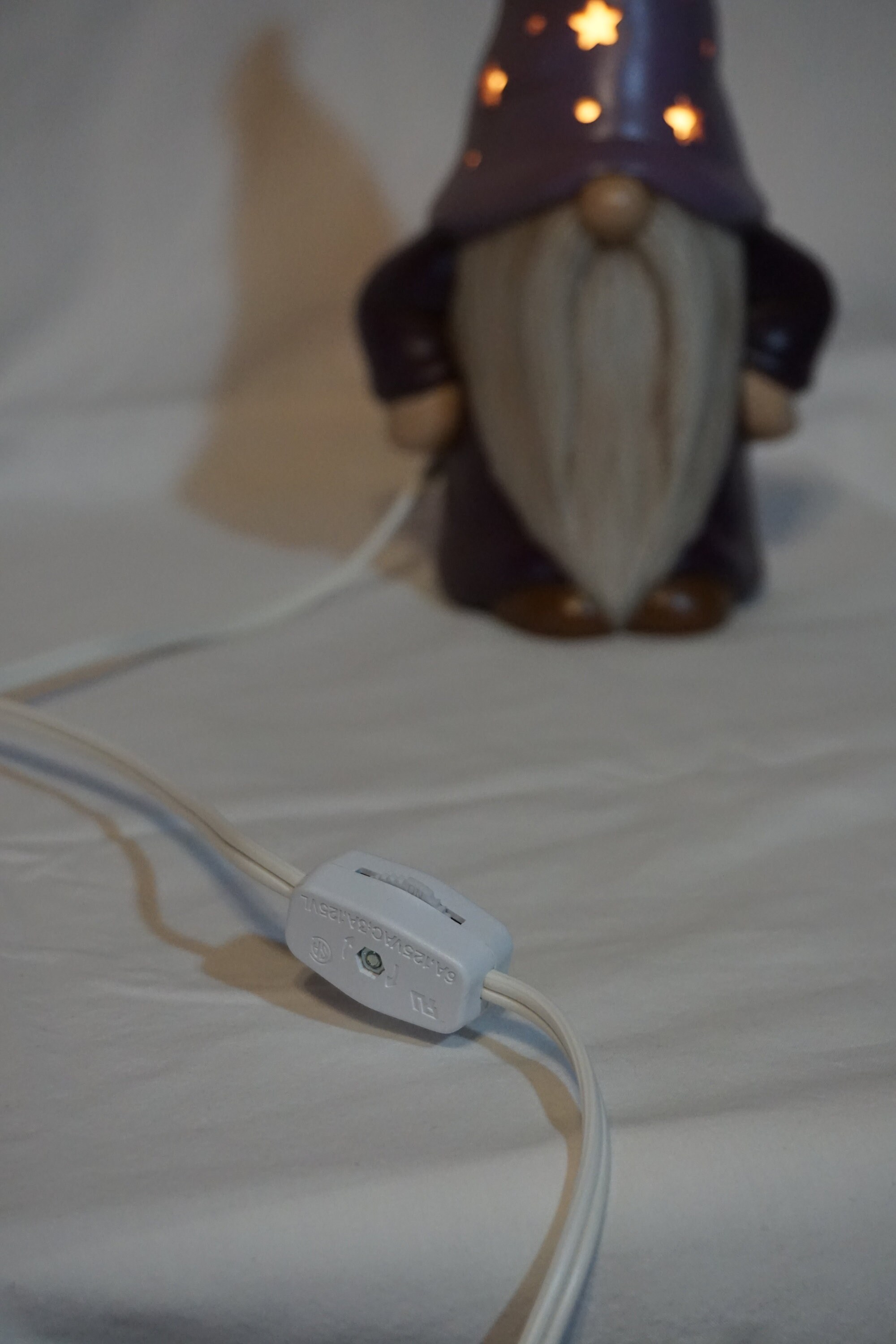 Wizard Gnome - Lighted, Light Purple Hat, Dark Purple Robe, Hand ...