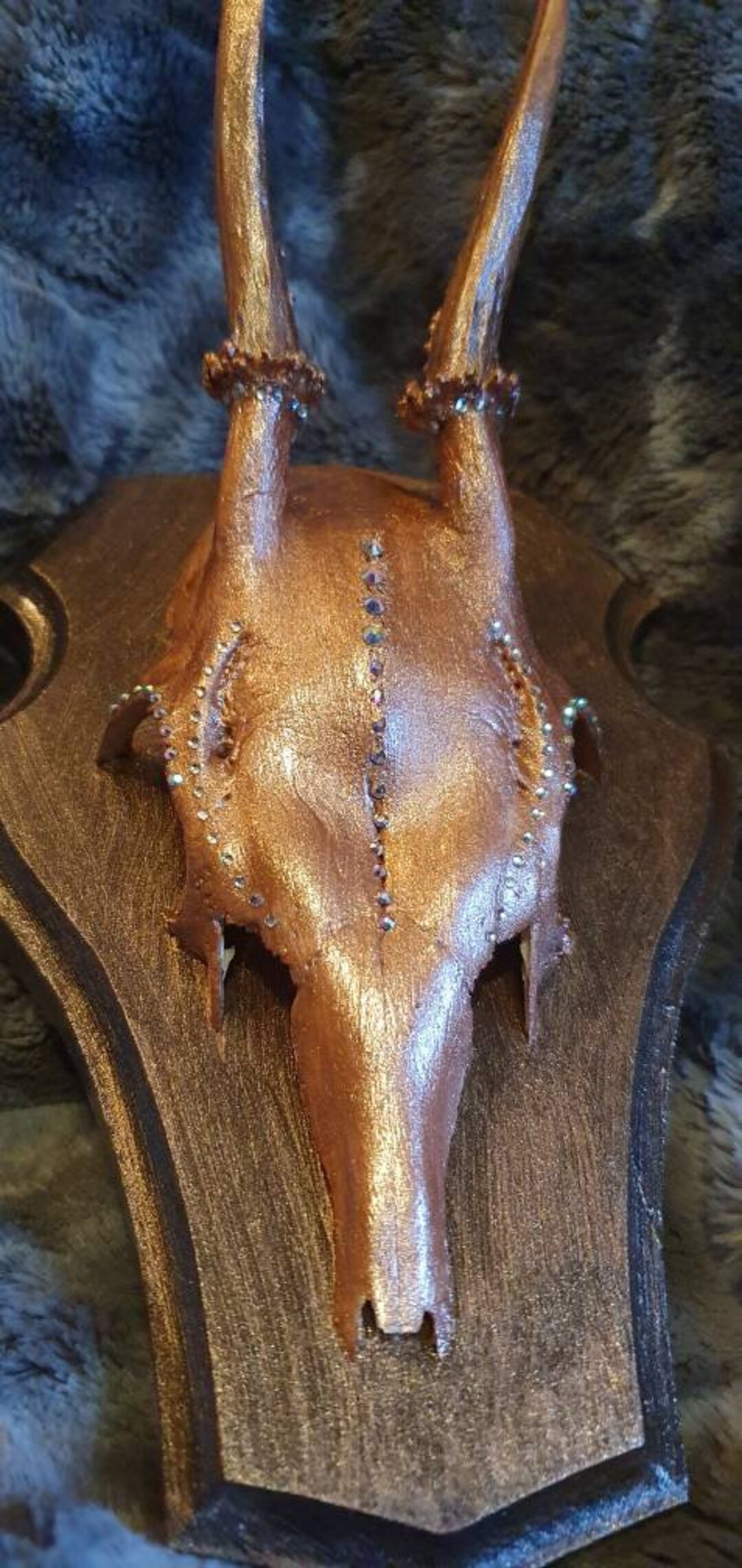 Antler Skull Deer Antler Decoration Deco Skull Rhinestone Deer - Etsy