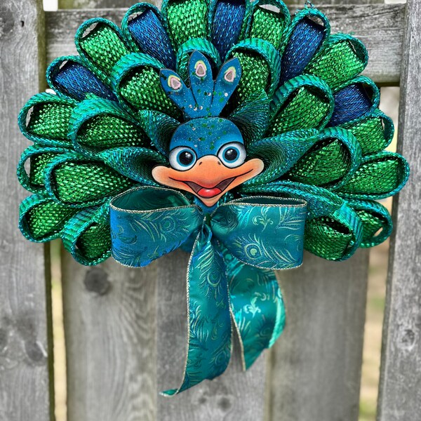 Peacock Wreath - Etsy