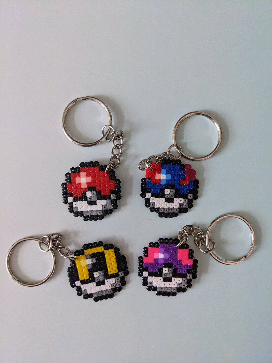 Pokémon Poké-ball Fuse Bead Keyring - Etsy