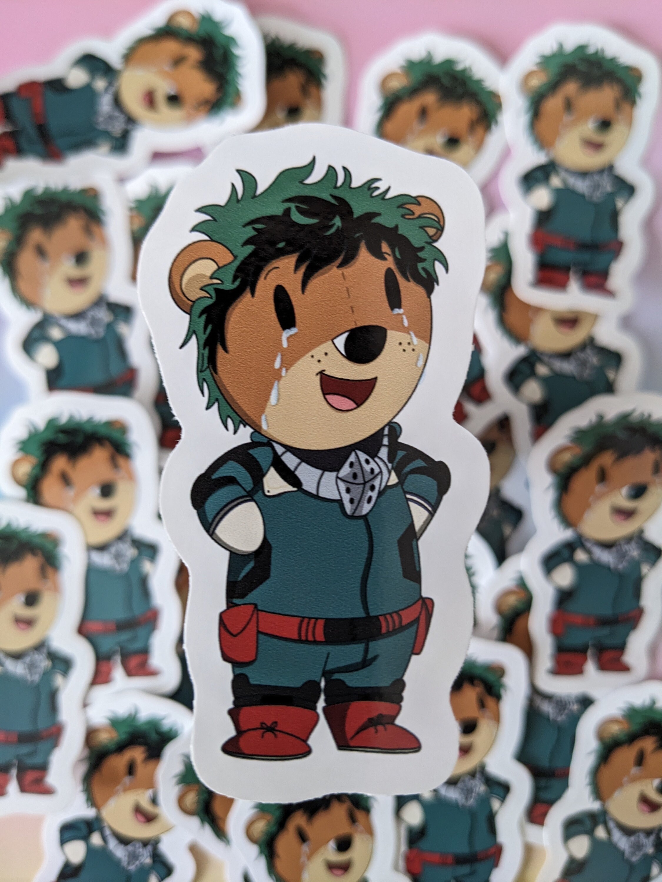 My Hero Academia Deku Teddy Bear Sticker - Etsy UK