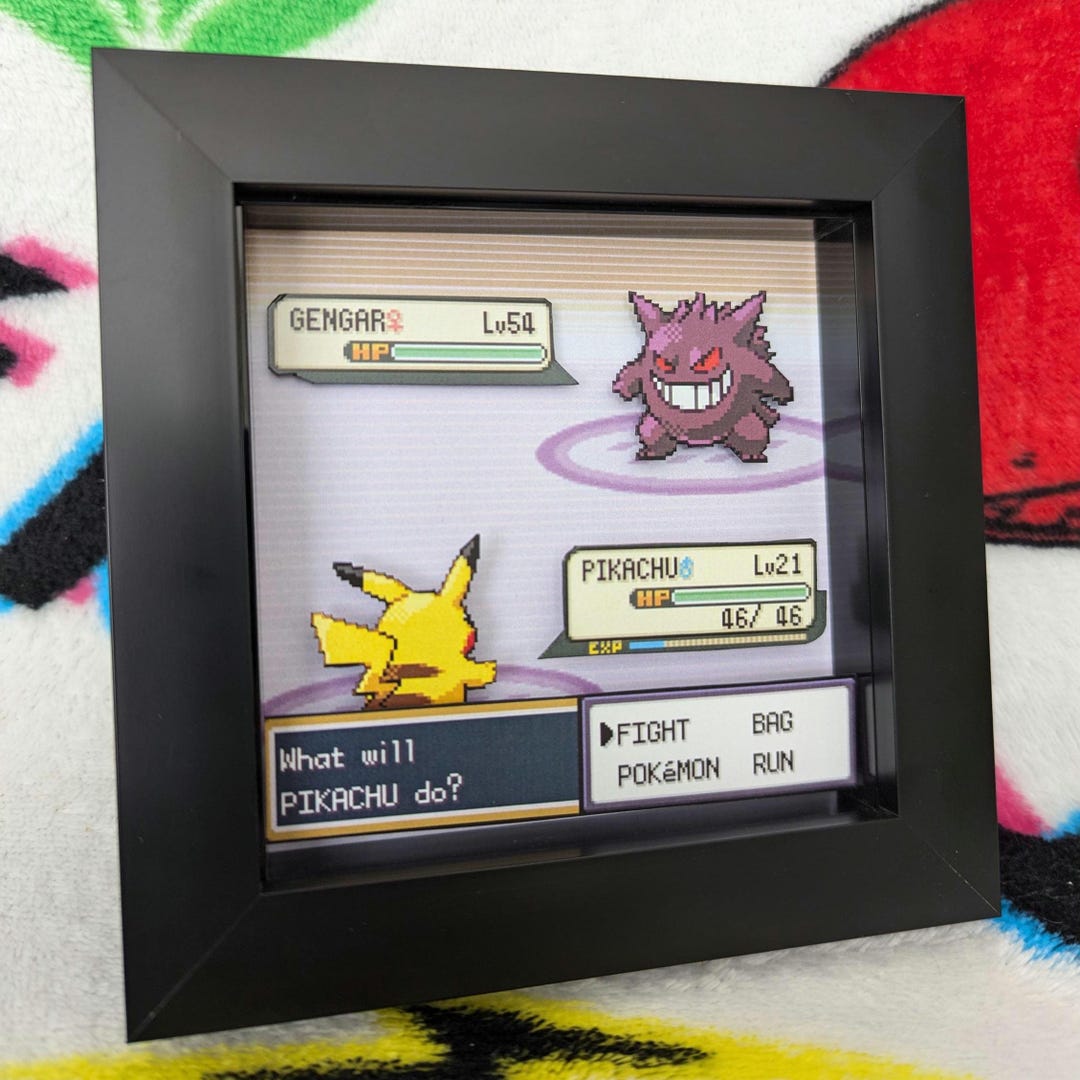 Pokémon Gengar Battle Shadow Box - Etsy