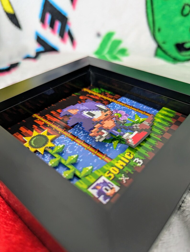 Sonic the Hedgehog Shadow Box - Etsy