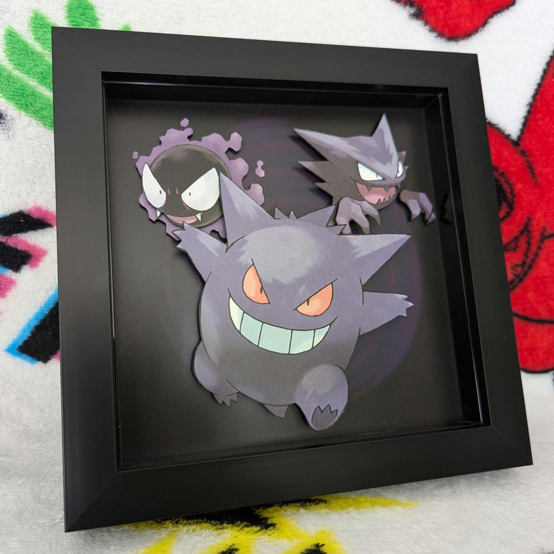 Pokémon Ghostly Trio Shadow Box - Etsy