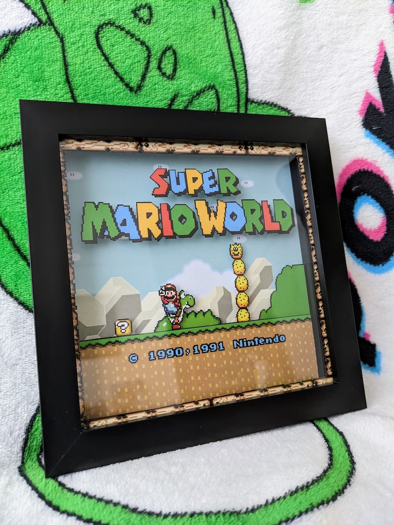 Super Mario World Shadow Box - Etsy