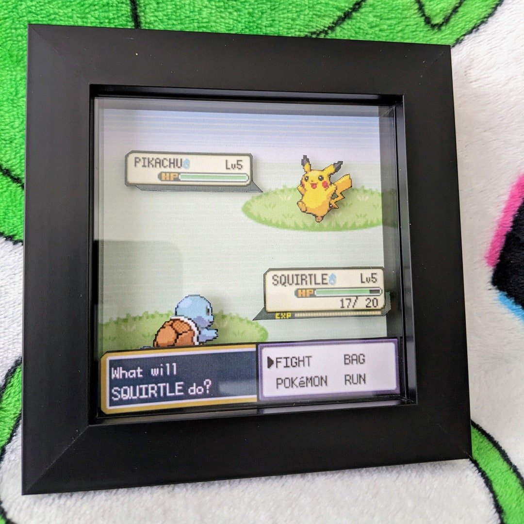 Pokémon Squirtle Starter Battle Shadow Box - Etsy
