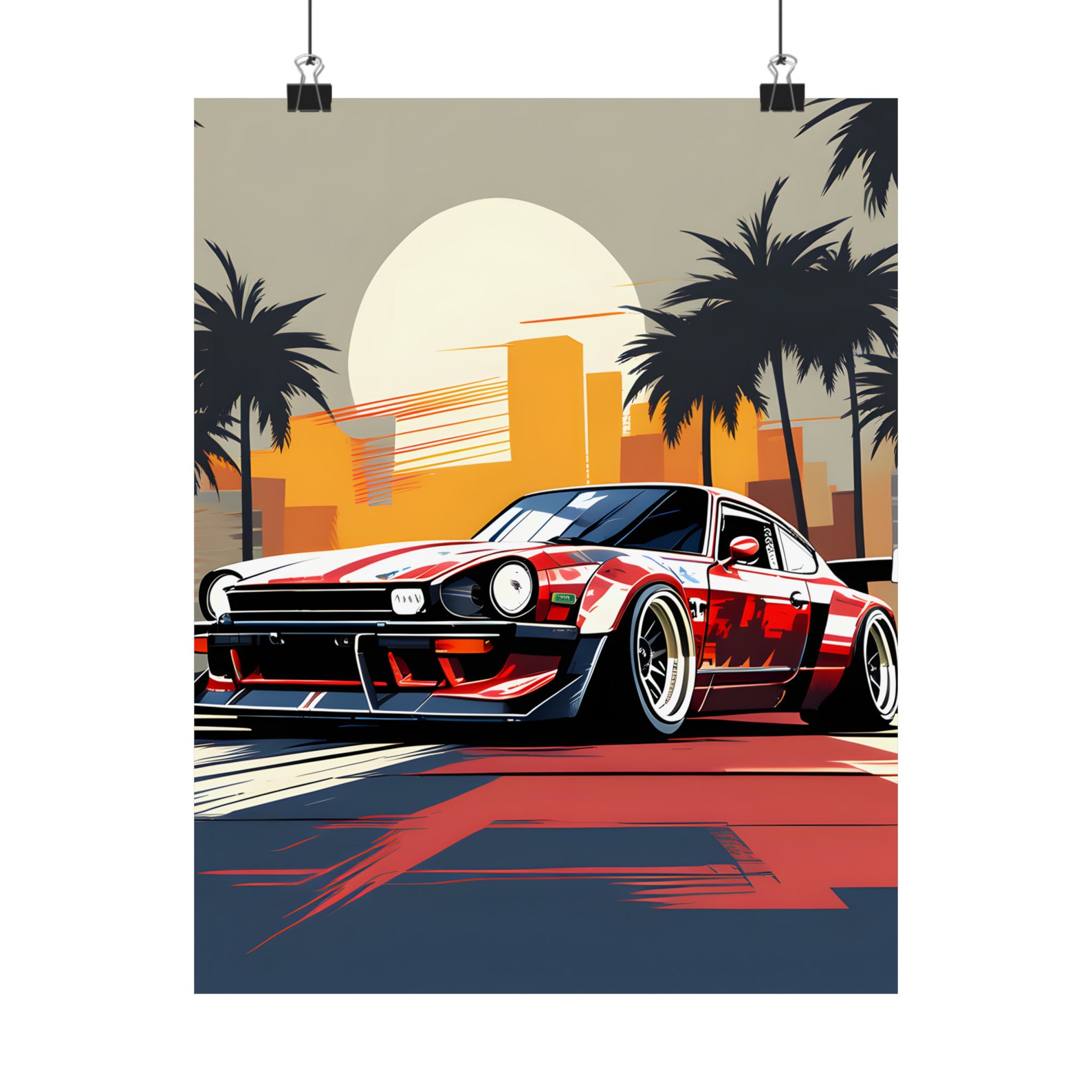 Vintage 240Z Racing Poster: A Fusion of Speed and Nostalgia, JDM ...