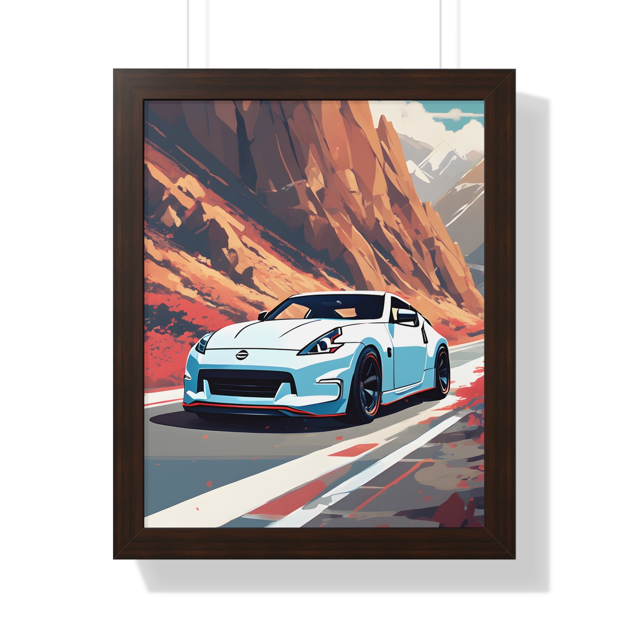 Nissan 370z Art, Framed Vertical Poster, Classic Car, Vintage Poster ...