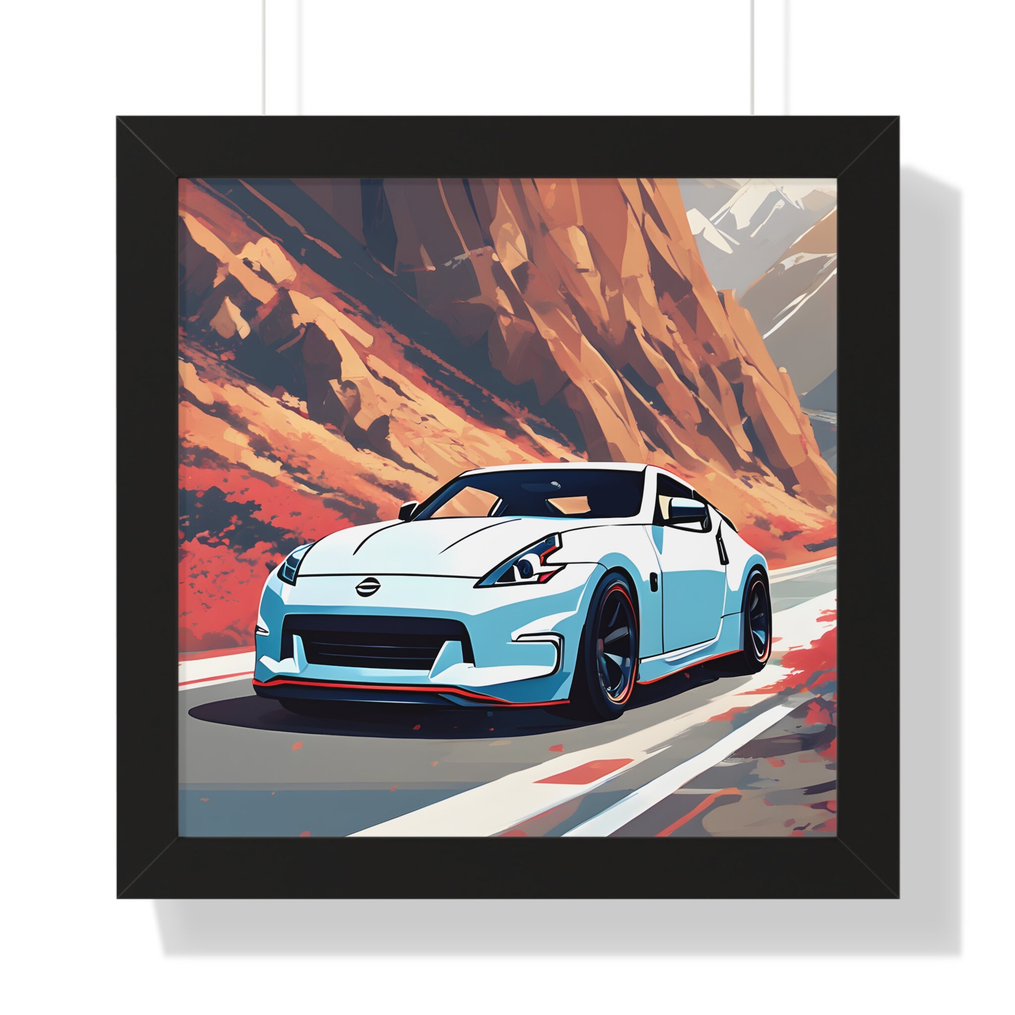 Nissan 370z Art, Framed Vertical Poster, Classic Car, Vintage Poster ...
