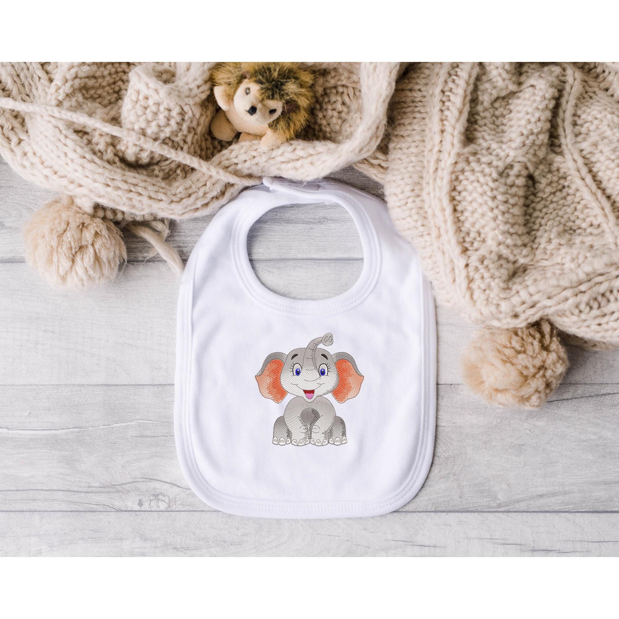 Baby Elephant Machine Embroidery Design (digital Download) - Etsy