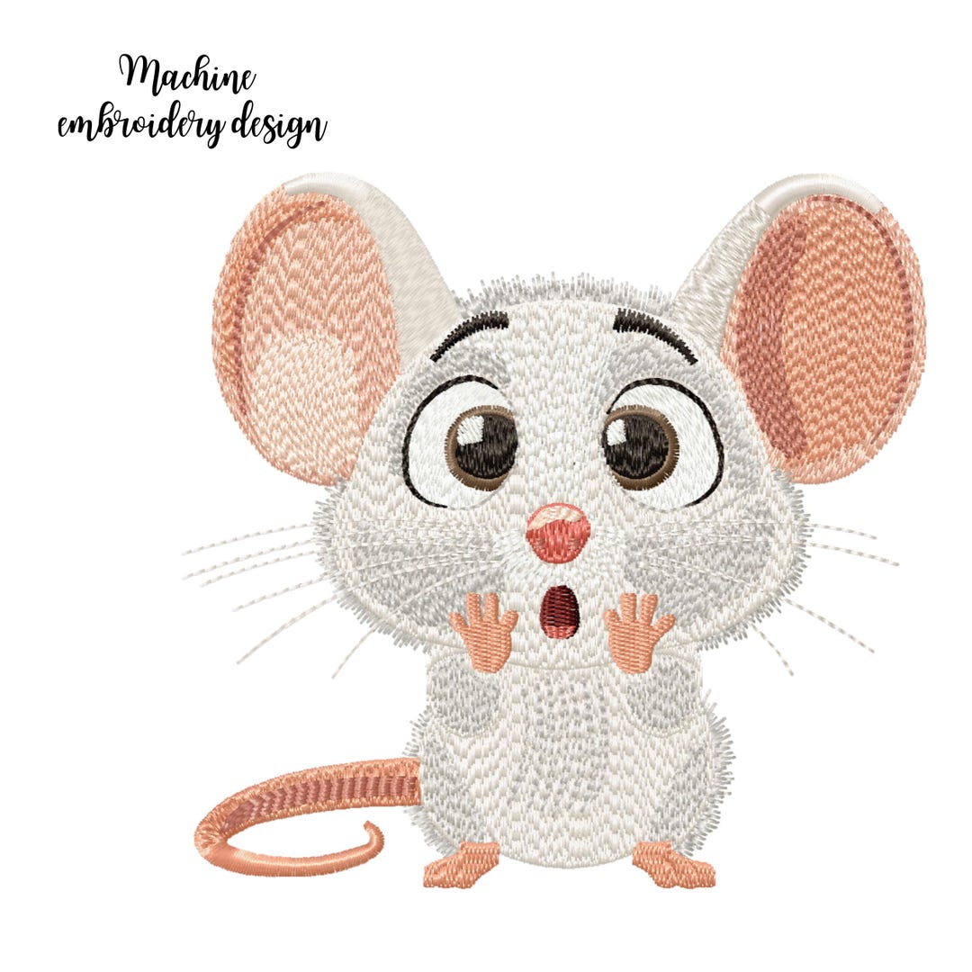 Cute Baby Mouse Machine Embroidery Design. Baby Animal Pattern. Baby ...