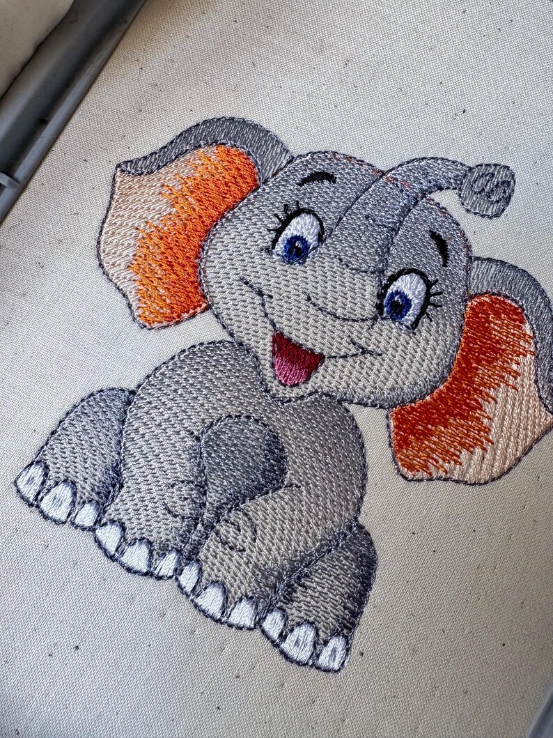 Baby Elephant Machine Embroidery Design (digital Download) - Etsy