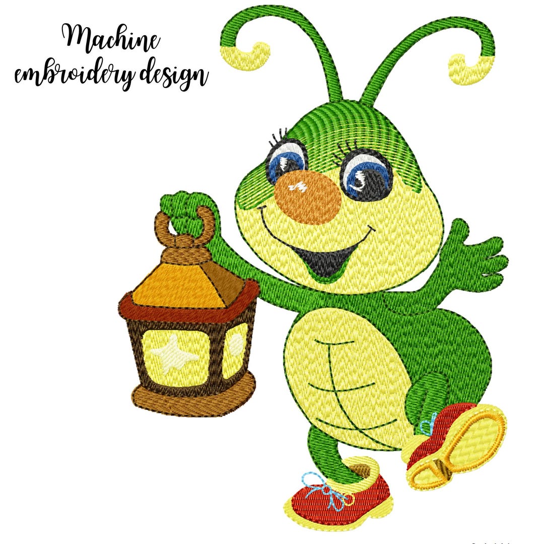 Fairy Grasshopper Machine Embroidery Design. Cricket Embroidery File ...