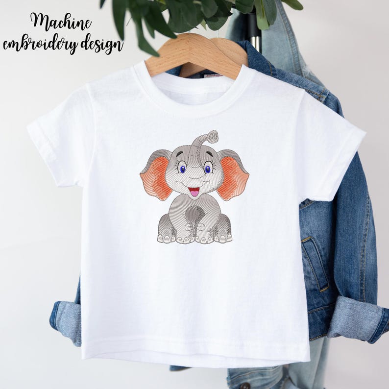 Baby Elephant Machine Embroidery Design (digital Download) - Etsy