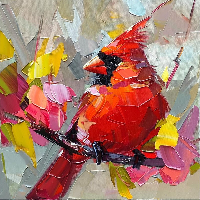Cardinal Art - Etsy