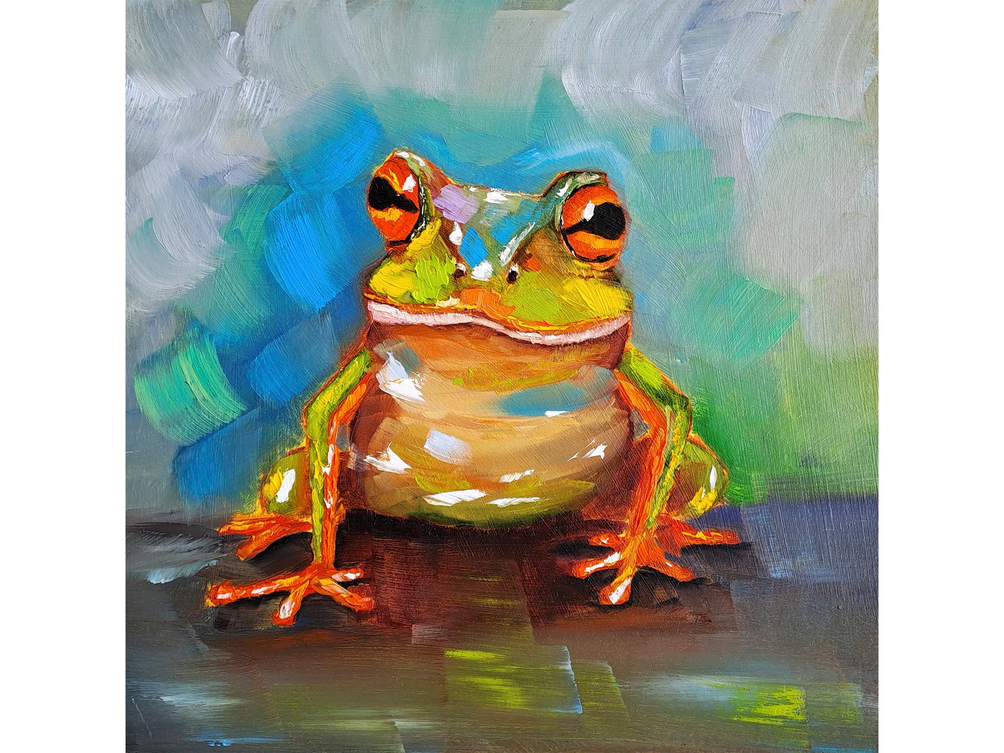 Frog Oil Painting