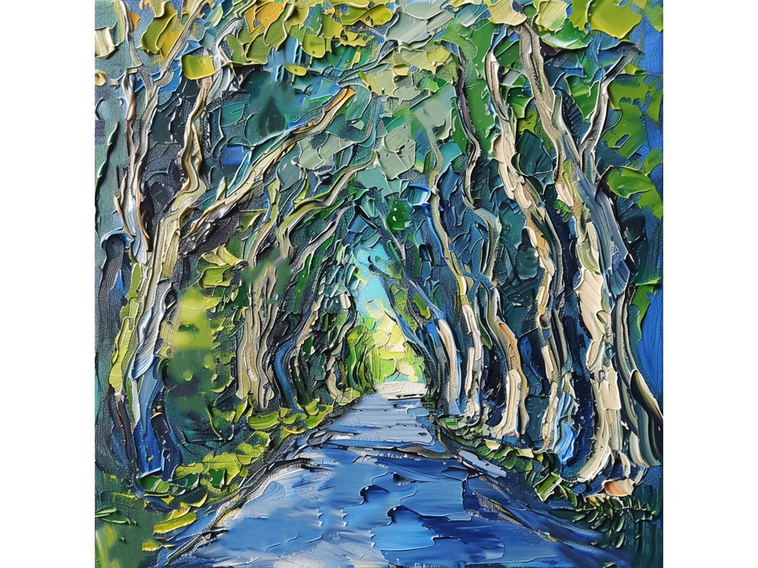 Dark Hedges Painting Ireland Forest Oil Original Fine Art Irish Impasto ...