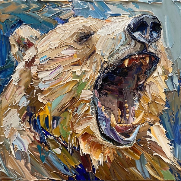 Bear Painting - Etsy
