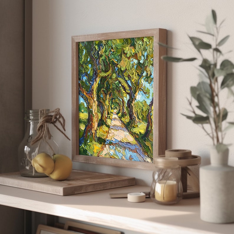 Oak Tree Valley Oil Painting Louisiana Landscape Original Art Trees ...