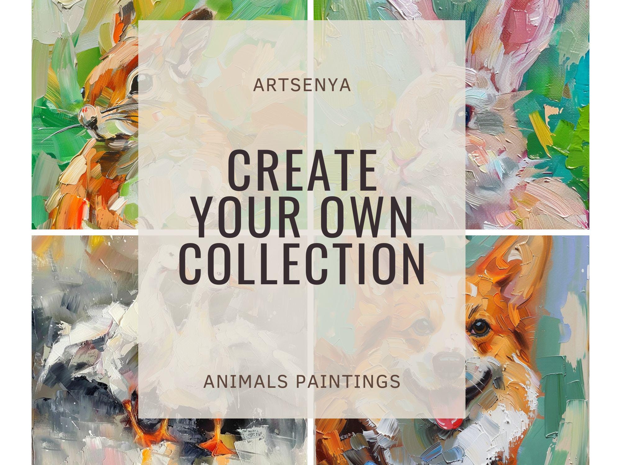 Squirrel Oil Painting on Canvas: Wild Animal Portrait Art by Artsenya ...