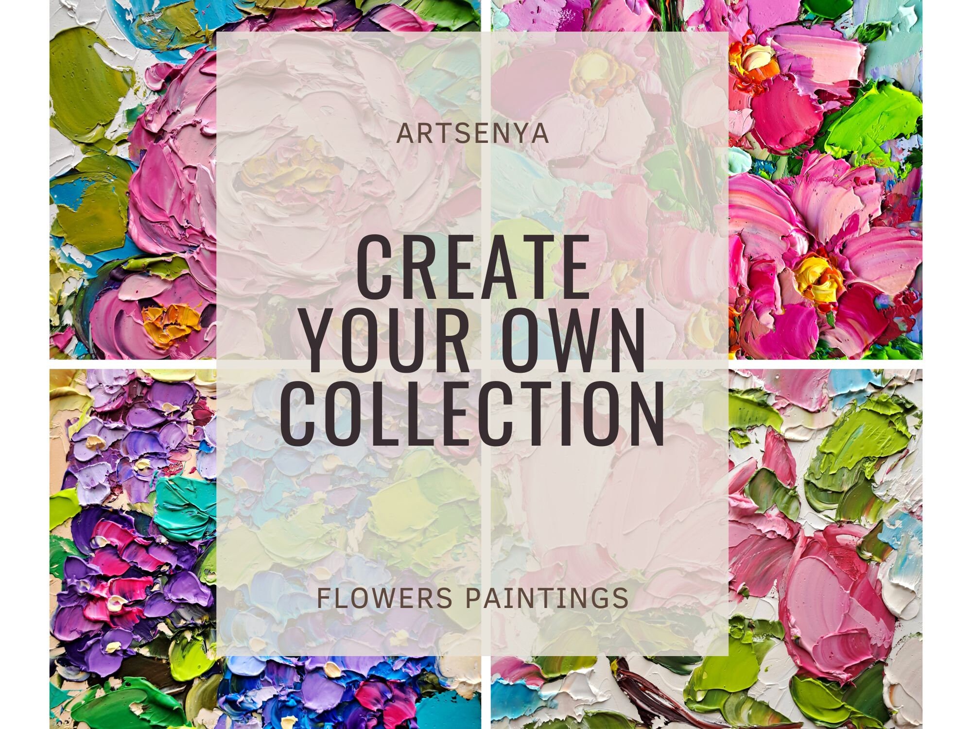 Peonies Original Oil Painting Abstract Flowers Original Art Floral ...