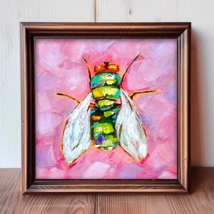 Fly Painting Bug Original Art Insect Oil Painting Animals Wall Art by ...