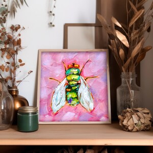 Fly Painting Bug Original Art Insect Oil Painting Animals Wall Art by ...