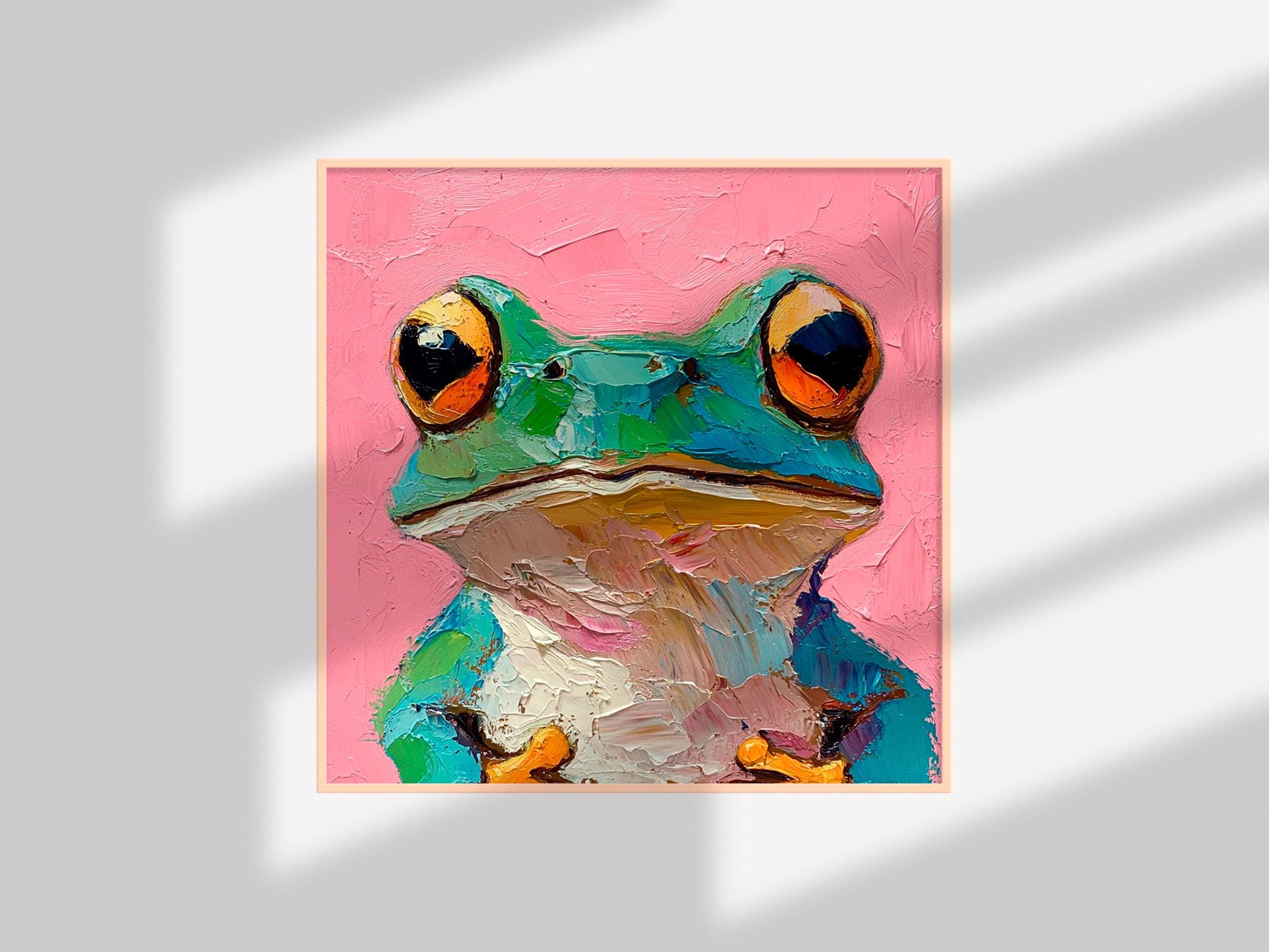 Tree Frog Portrait Canvas Art Frog Original Canvas Fine Art Animals ...