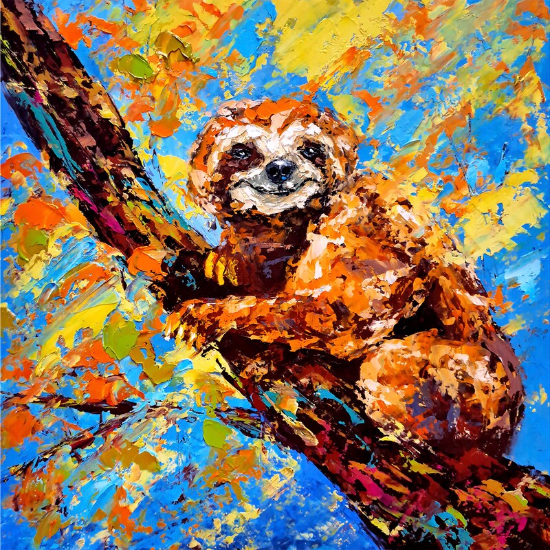Sloth Painting - Etsy