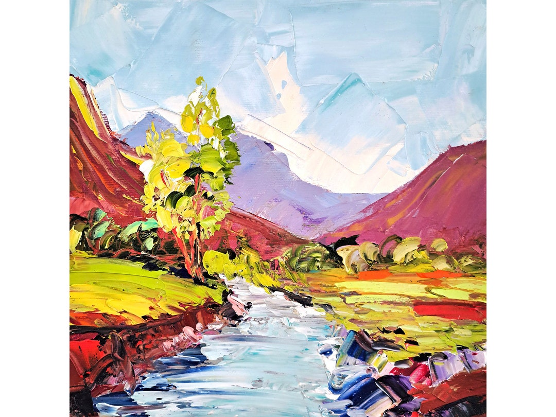 Lake District Oil Painting on Canvas England Original Art - Etsy