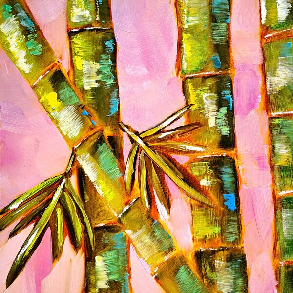 Bamboo Painting - Etsy
