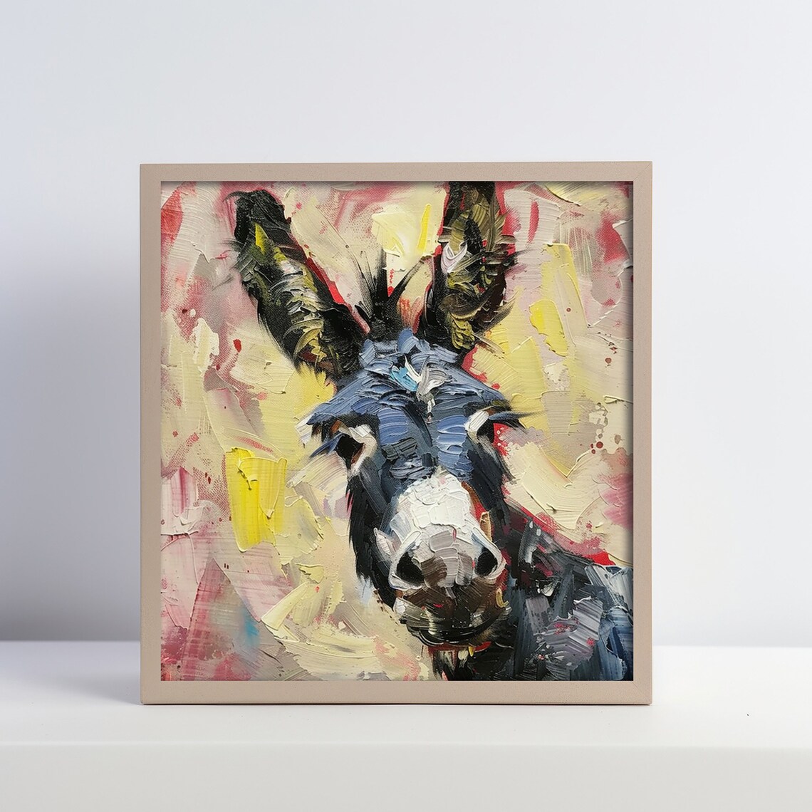 Donkey Oil Painting on Canvas Rustic Animals Original Canvas Art Farm ...